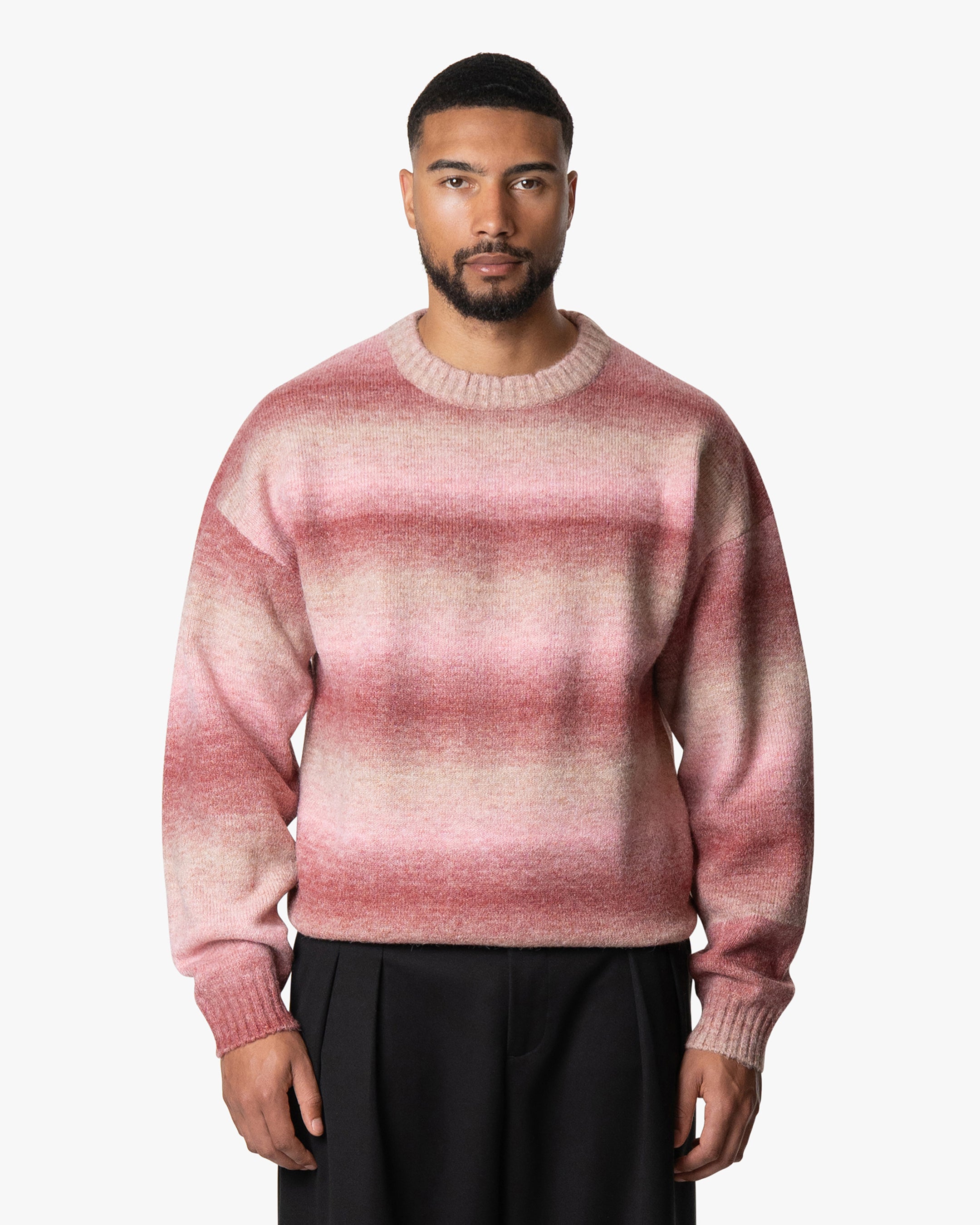 Aria Übergroßer-Pullover mit Farbverlauf - Rot/Rosa | Menyard